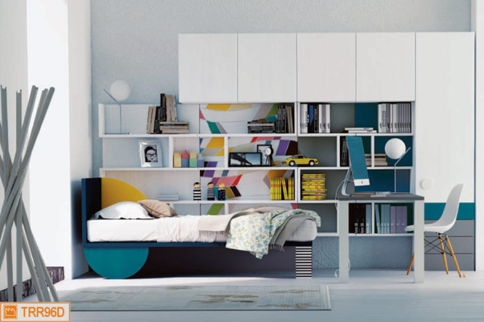 Camera a ponte sospeso moderna per ragazzo studente